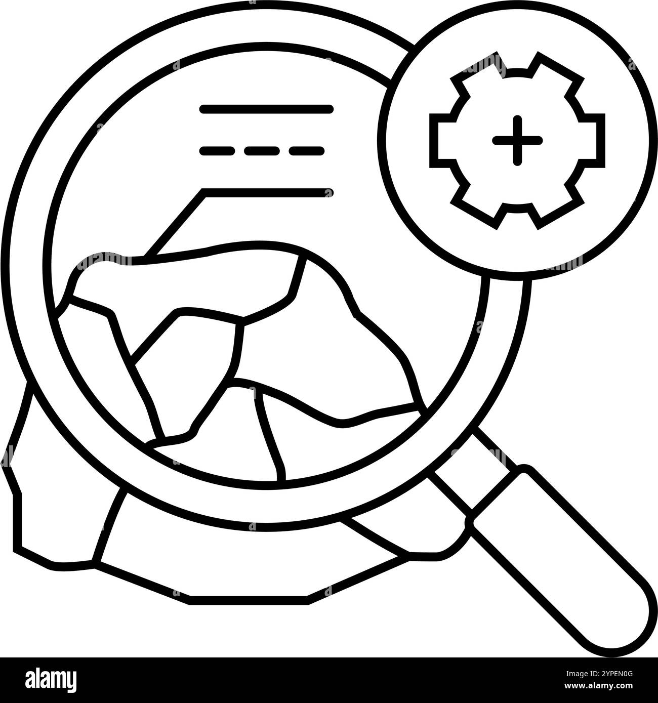 mineral analysis mining line icon vector illustration Stock Vector ...