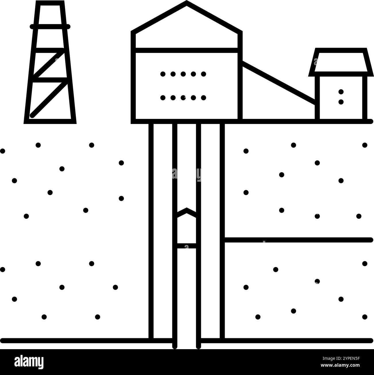mine shaft line icon vector illustration Stock Vector Image & Art - Alamy