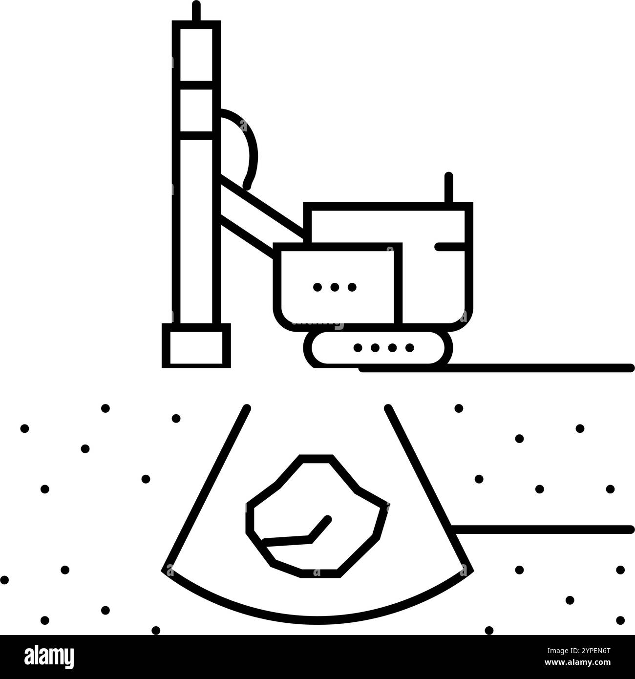 mineral exploration line icon vector illustration Stock Vector Image ...