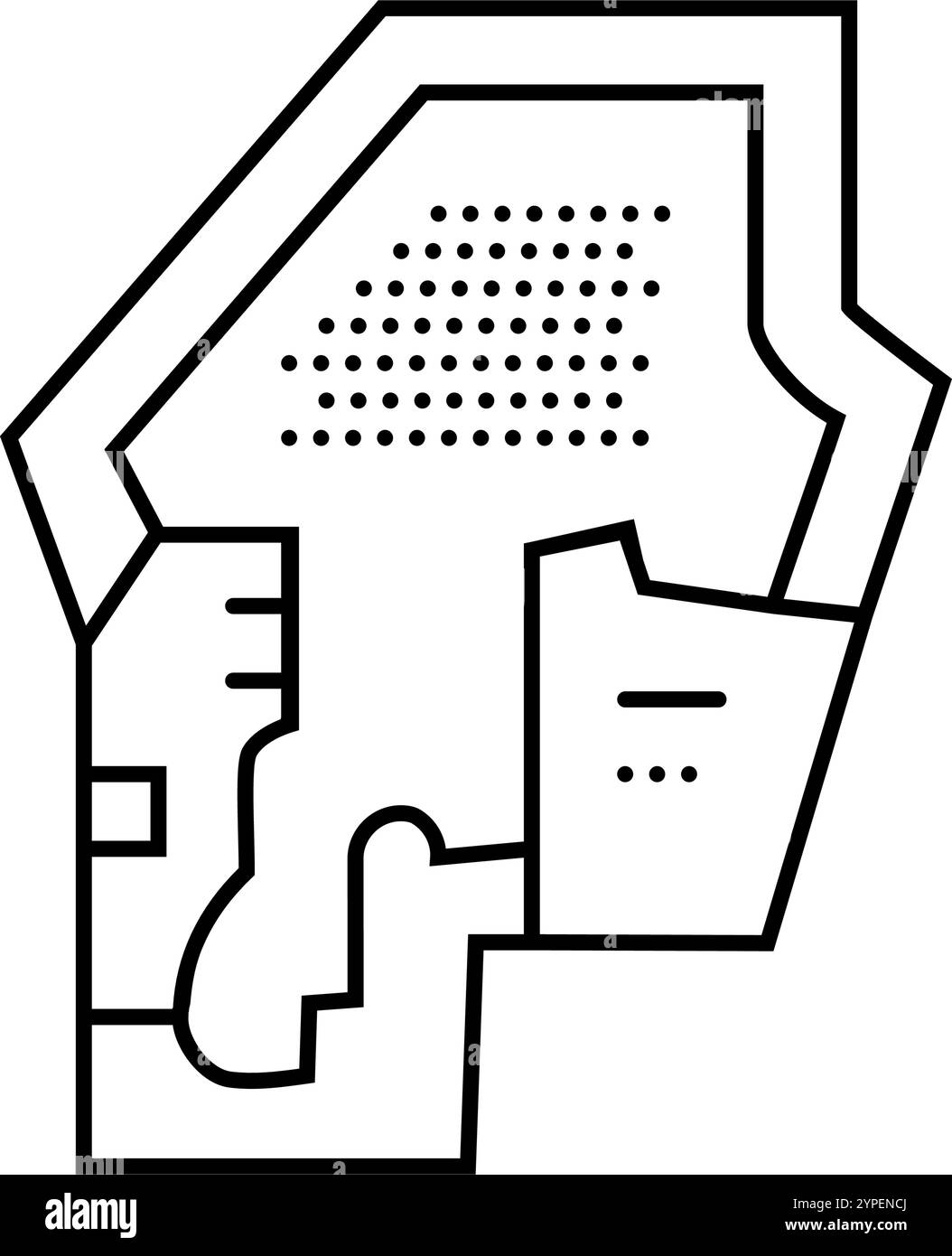 geological modeling line icon vector illustration Stock Vector Image ...