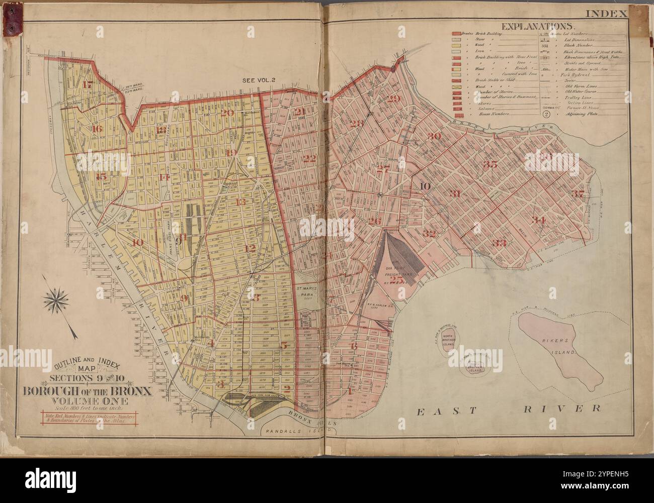 Outline and Index Map, Sections 9 and 10, Borough of the Bronx, Volume ...