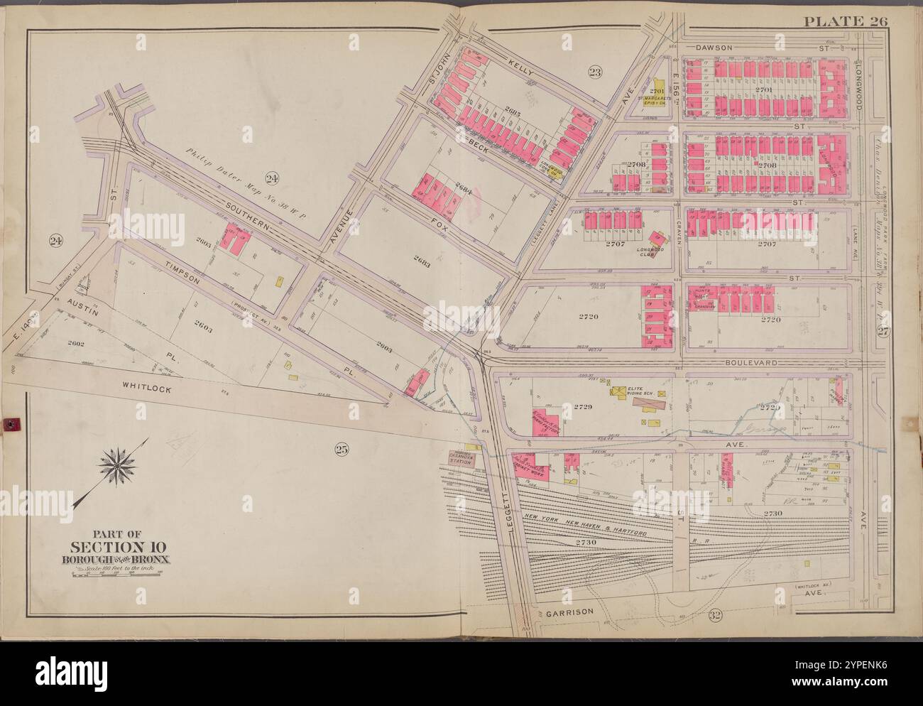 Plate 26 [Map bounded by Dawson St., Longwood Ave., Garrison Ave ...
