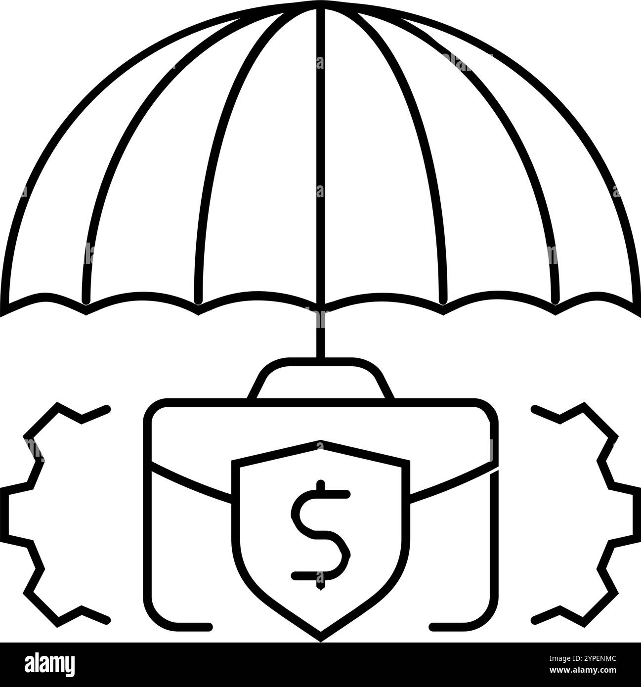 insurtech modern business line icon vector illustration Stock Vector ...