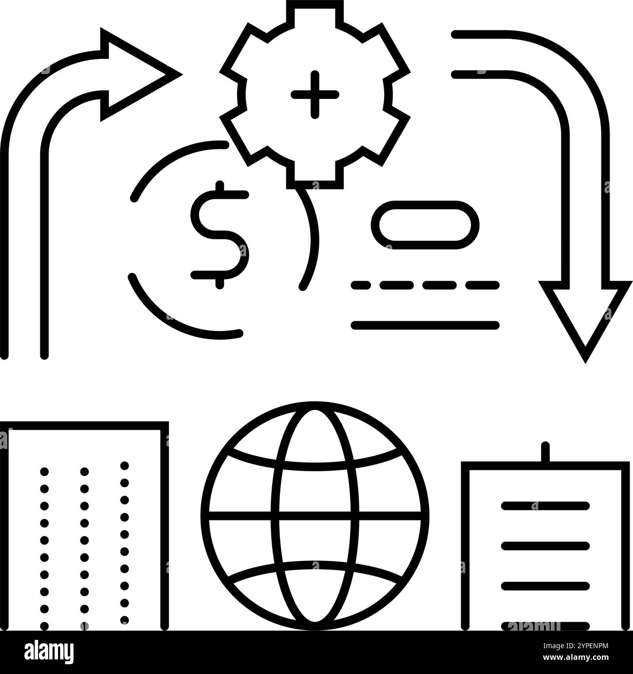 offshoring modern business line icon vector illustration Stock Vector ...