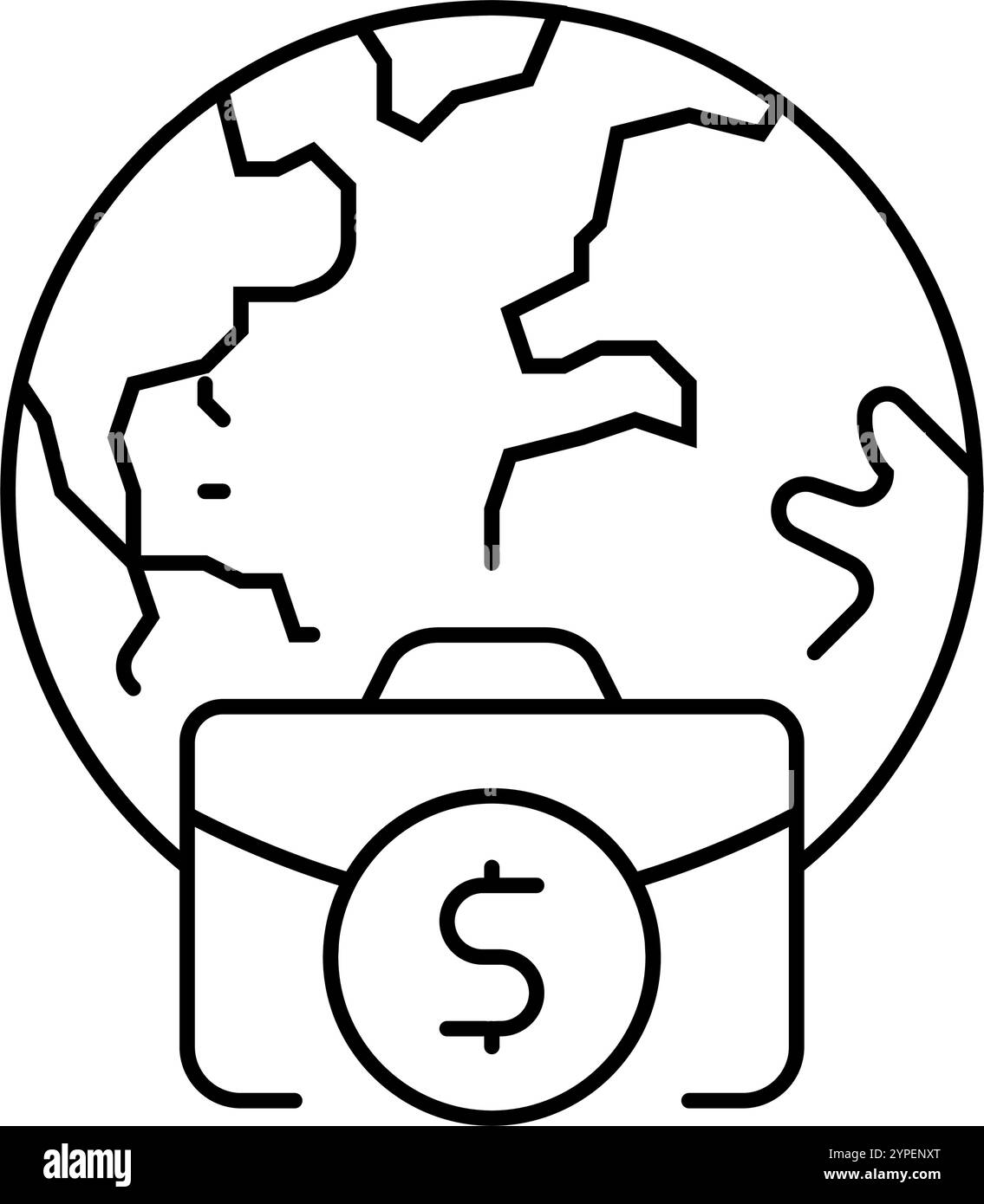 globalization modern business line icon vector illustration Stock ...