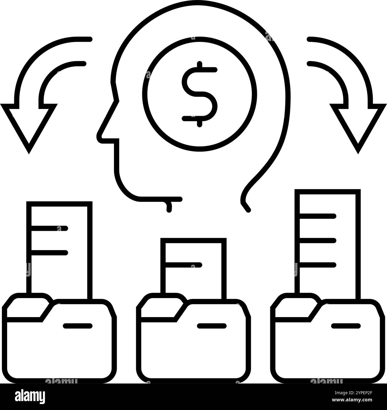 market segmentation modern business line icon vector illustration Stock ...