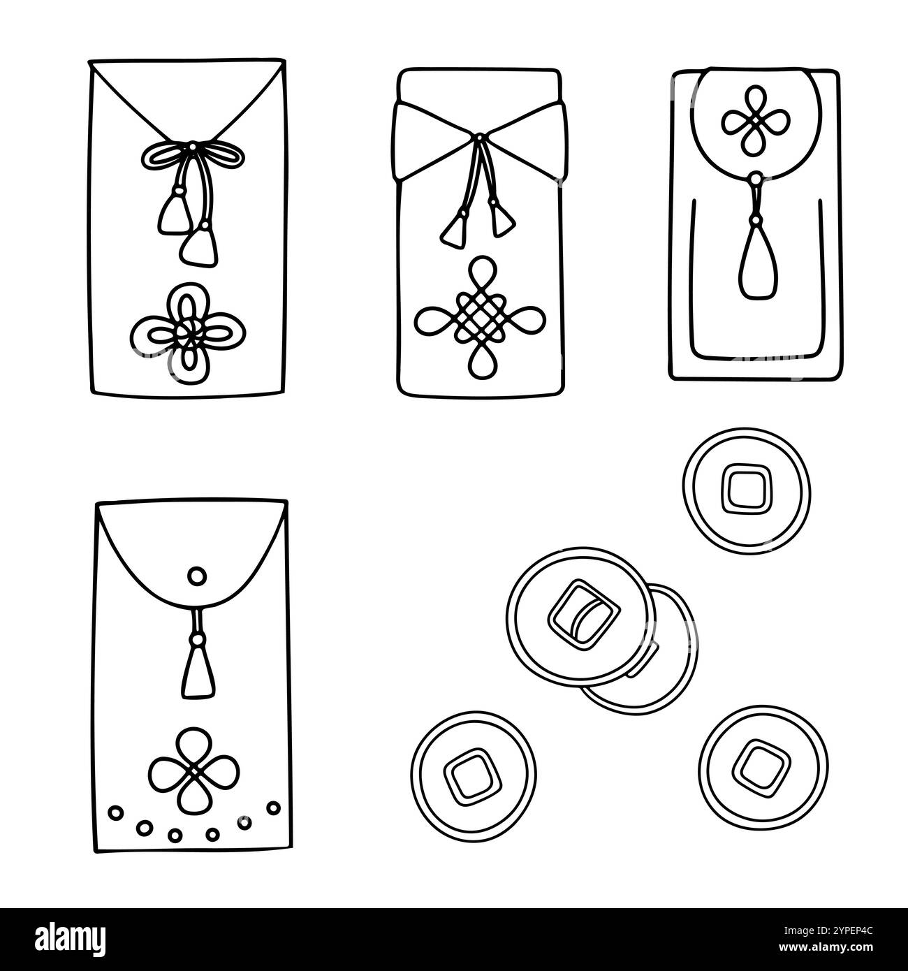 Traditional Chinese red envelopes, red packets, hongbao, ang pau ...