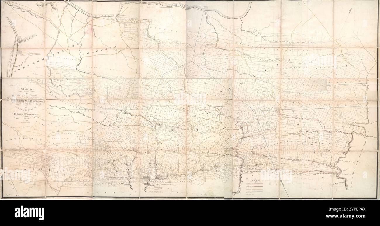 Map of the first and second anthracite coal fields 1836 by Fisher ...