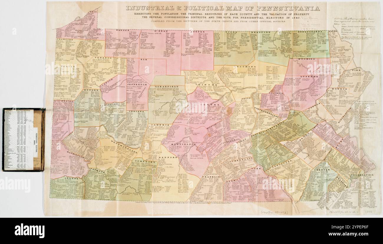 Industrial & political map of Pennsylvania : exhibiting the population ...