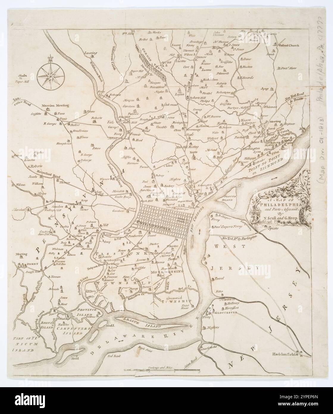 A map of Philadelphia and parts adjacent 1777 by Heap, George, active ...