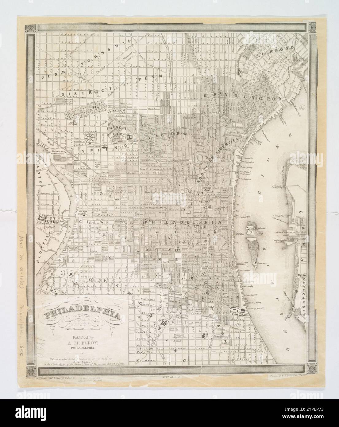 Philadelphia 1850 by Traubel, M. H. (Morris H.), 1820-1897 Stock Photo ...