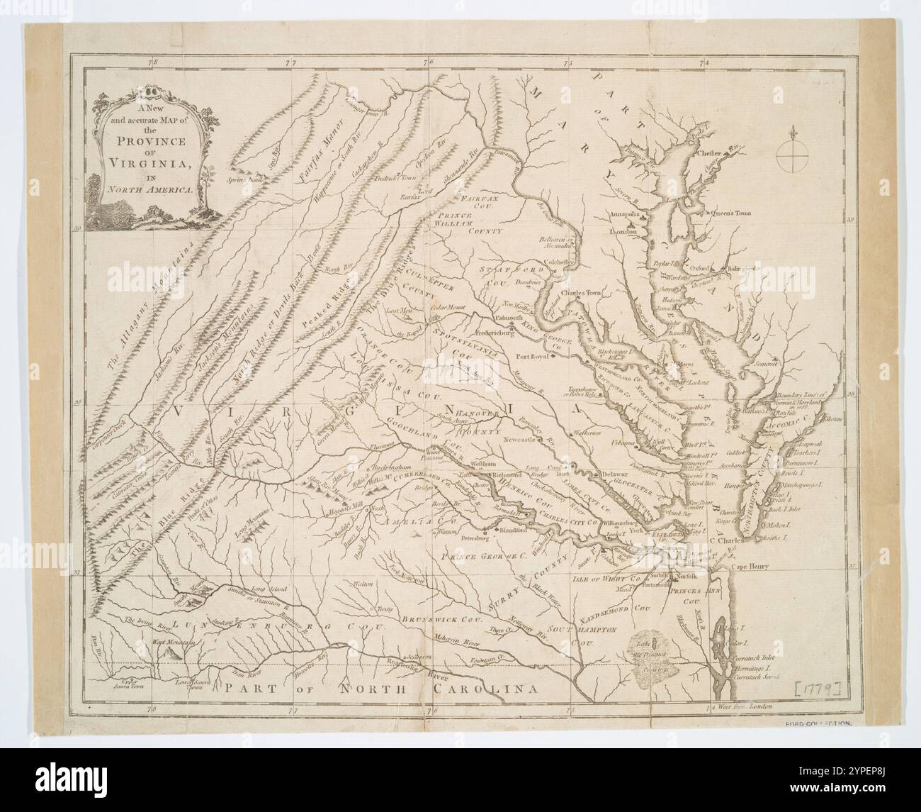 A new and accurate map of the province of Virginia in North America ...
