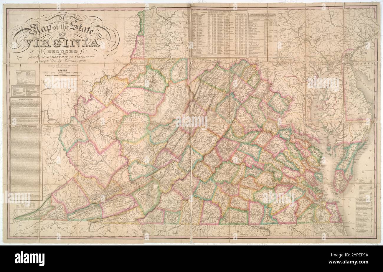 A map of the state of Virginia reduced from the nine sheet map of the ...