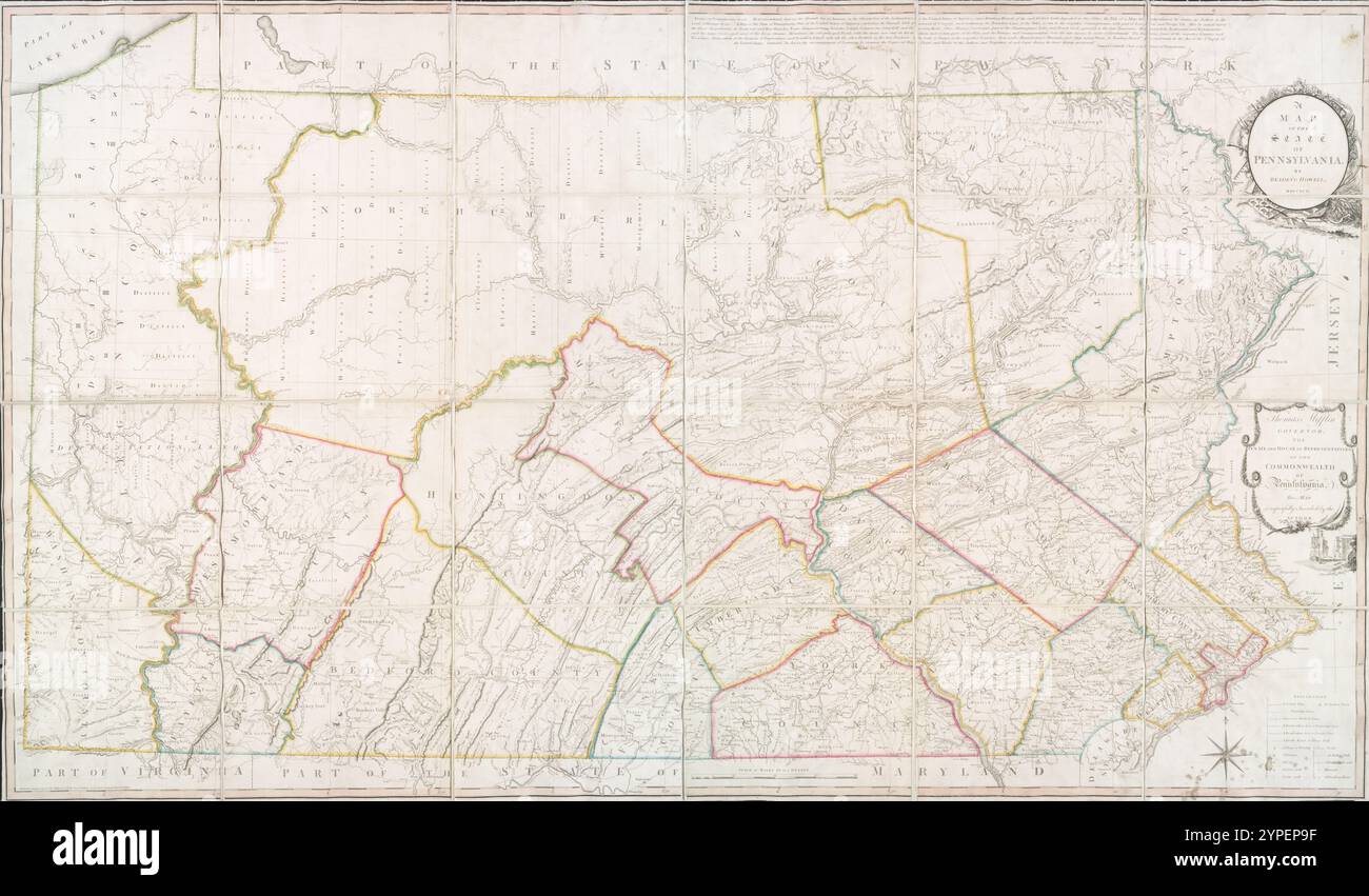 A map of the state of Pennsylvania 1792-08-01 by Howell, Reading, 1743 ...