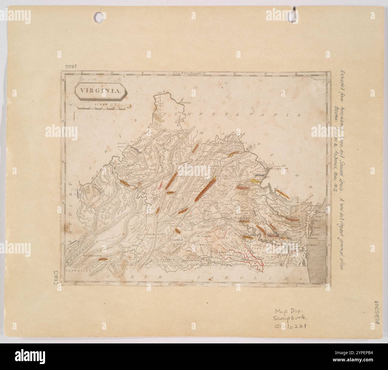 Map of virginia 1750 hi-res stock photography and images - Alamy
