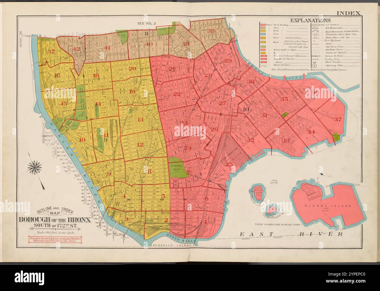 Outline and Index Map, Borough of the Bronx. South of 172nd Street 1942 ...