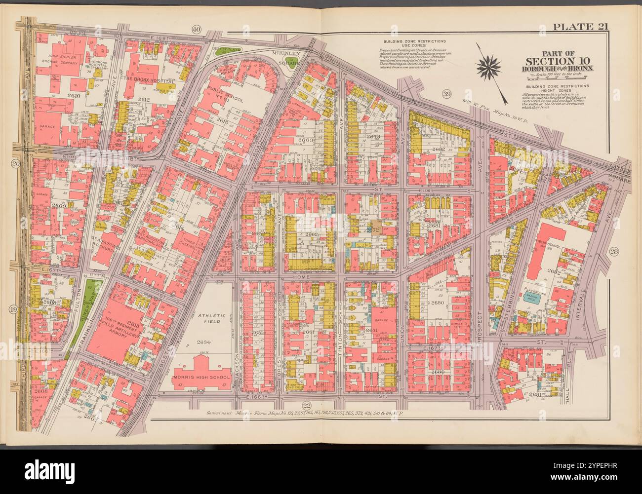 Double Page Plate No. 21, Part of Section 10, Borough of the Bronx ...