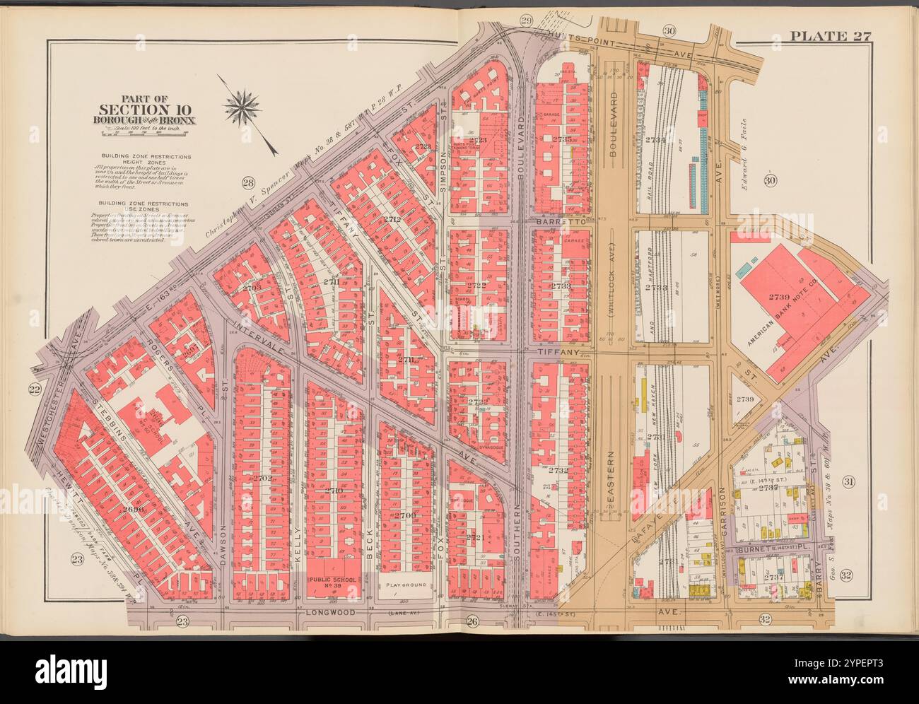 Double Page Plate No. 27, Part of Section 10, Borough of the Bronx ...