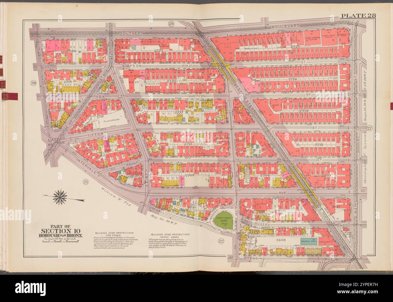 Double Page Plate No. 28, Part of Section 10, Borough of the Bronx ...