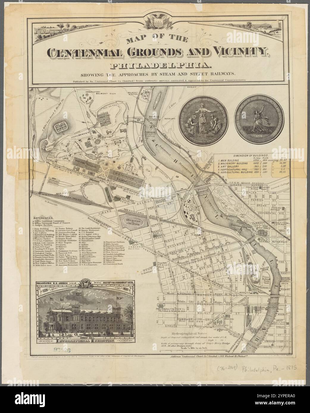 Map of the centennial grounds and vicinity, Philadelphia: showing the ...