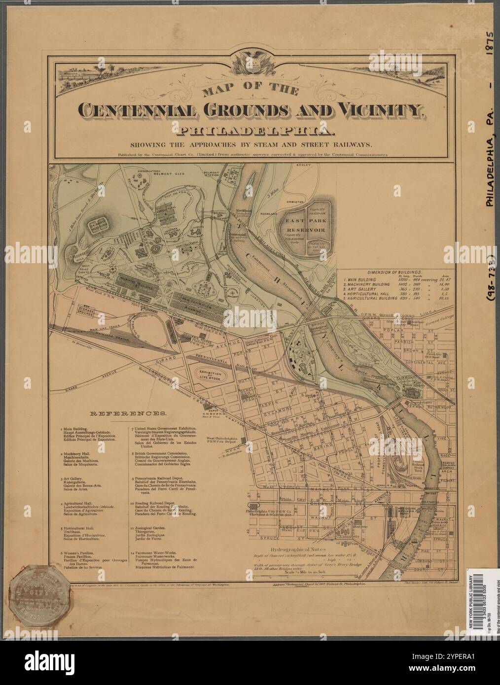 Map of the centennial grounds and vicinity, Philadelphia: showing the ...