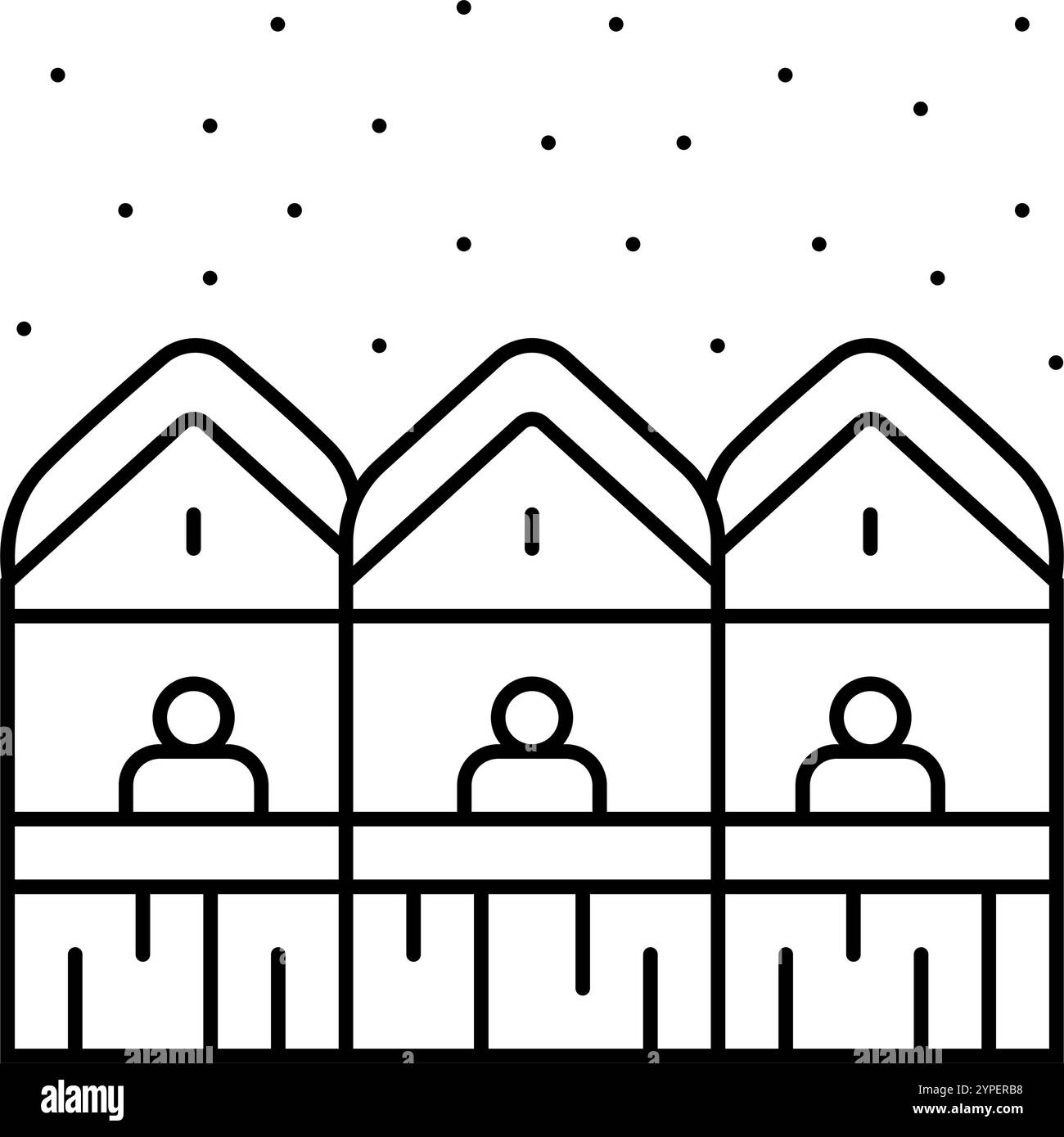 winter market winter line icon vector illustration Stock Vector Image ...