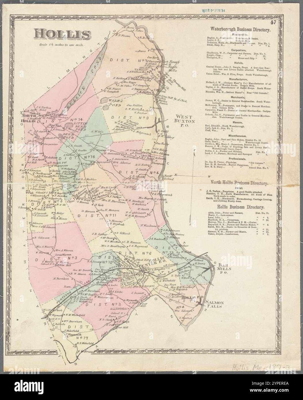 Hollis map hi-res stock photography and images - Alamy