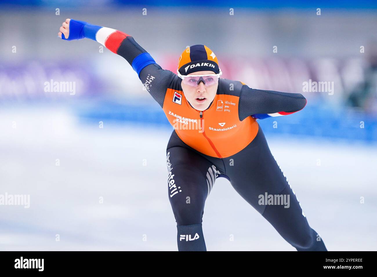 BEIJING, CHINA - NOVEMBER 30: Elisa Dul of The Netherlands competing on the Women's 3000m during ...