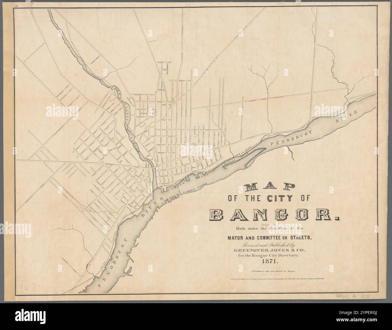 Map of the city of Bangor: originally made under the direction of the ...