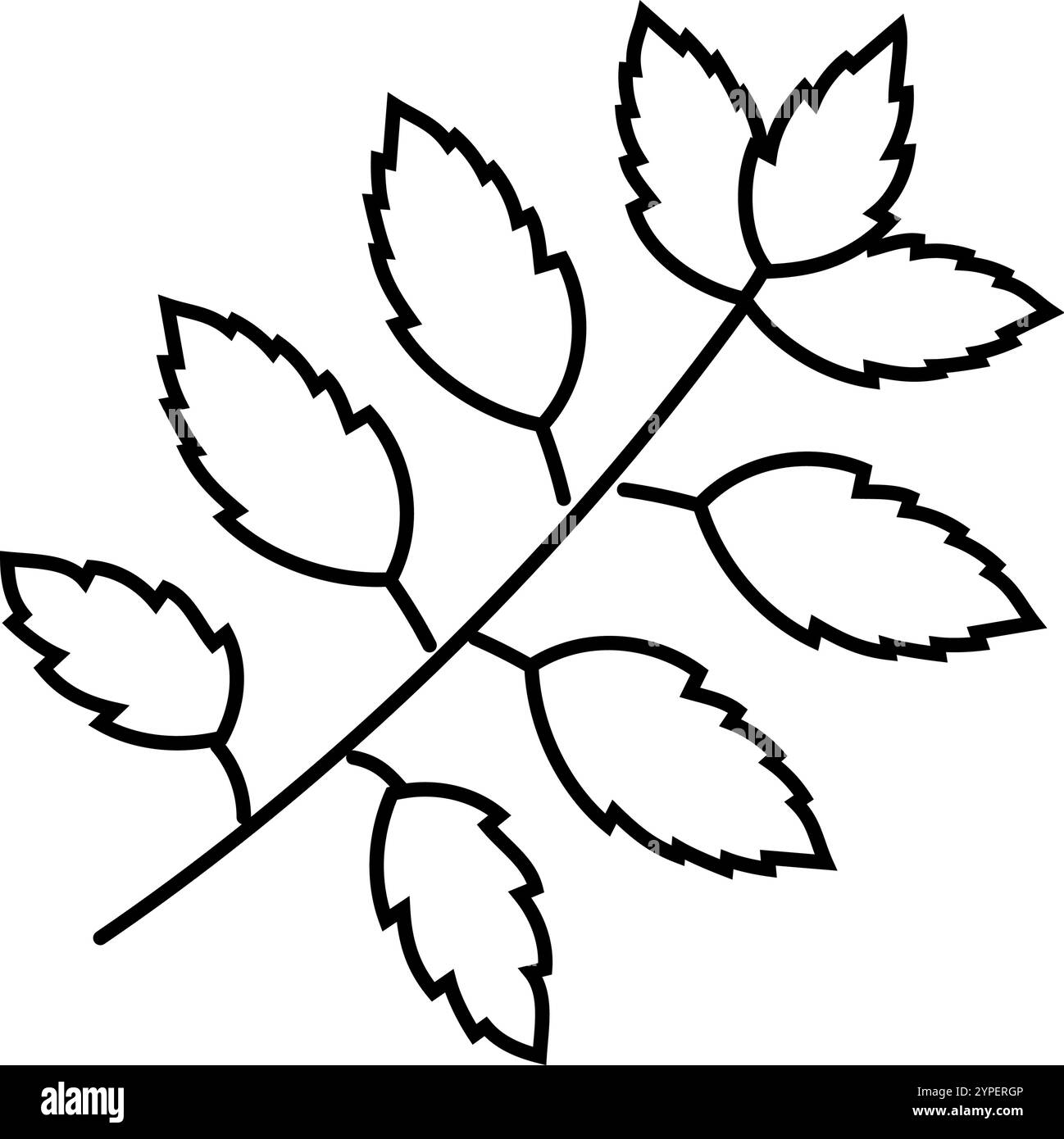 neem leaves ayurvedic herb line icon vector illustration Stock Vector ...