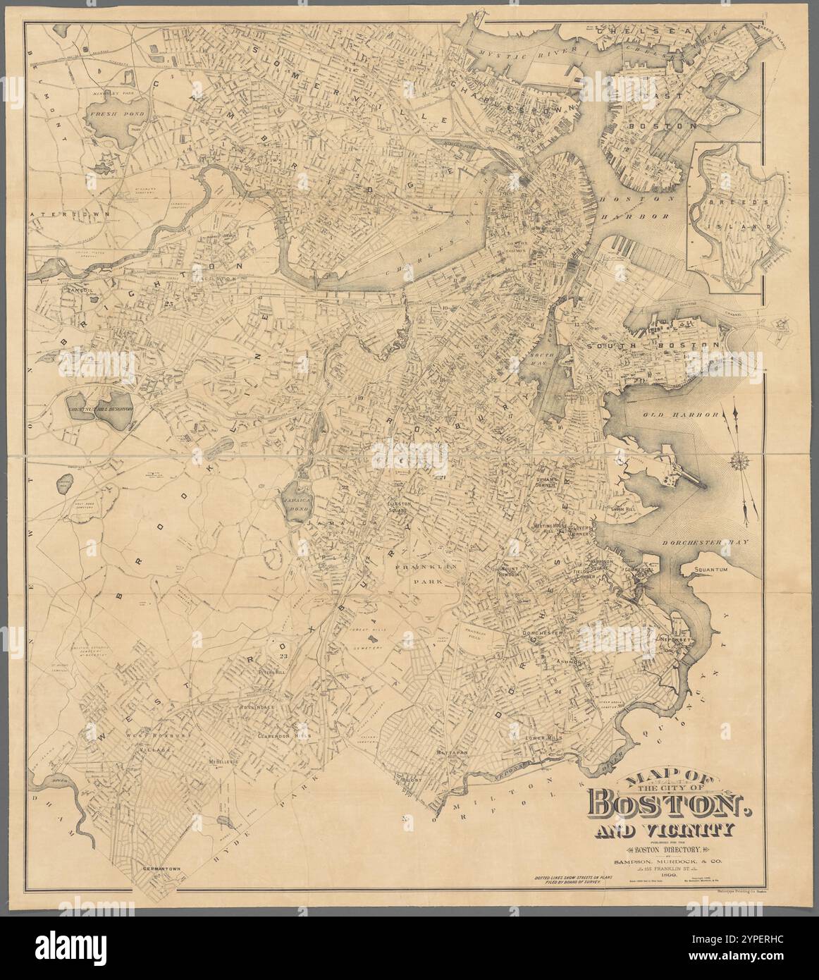 Map of the city of Boston and vicinity: published for the Boston ...