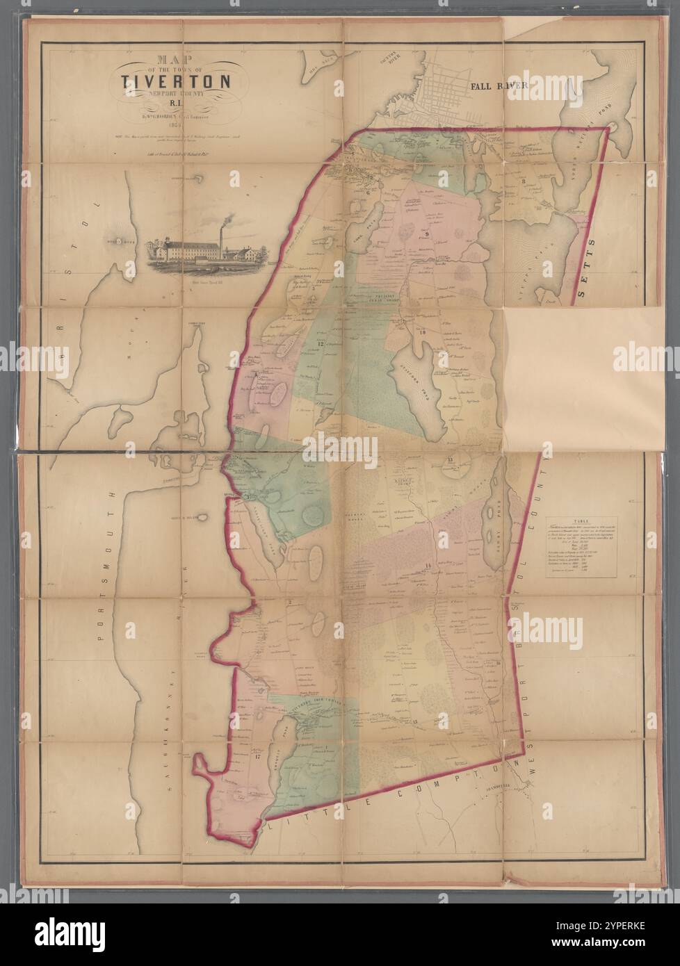 Tiverton map hi-res stock photography and images - Alamy