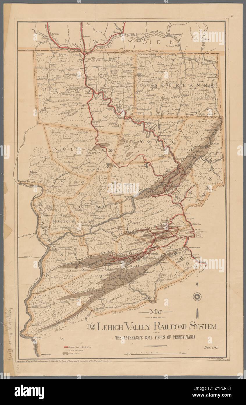 Map showing the Lehigh Valley Railroad system in the anthracite coal ...