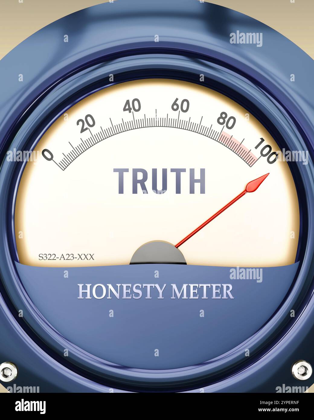 Truth and Honesty Meter that is hitting a full scale, showing a very ...
