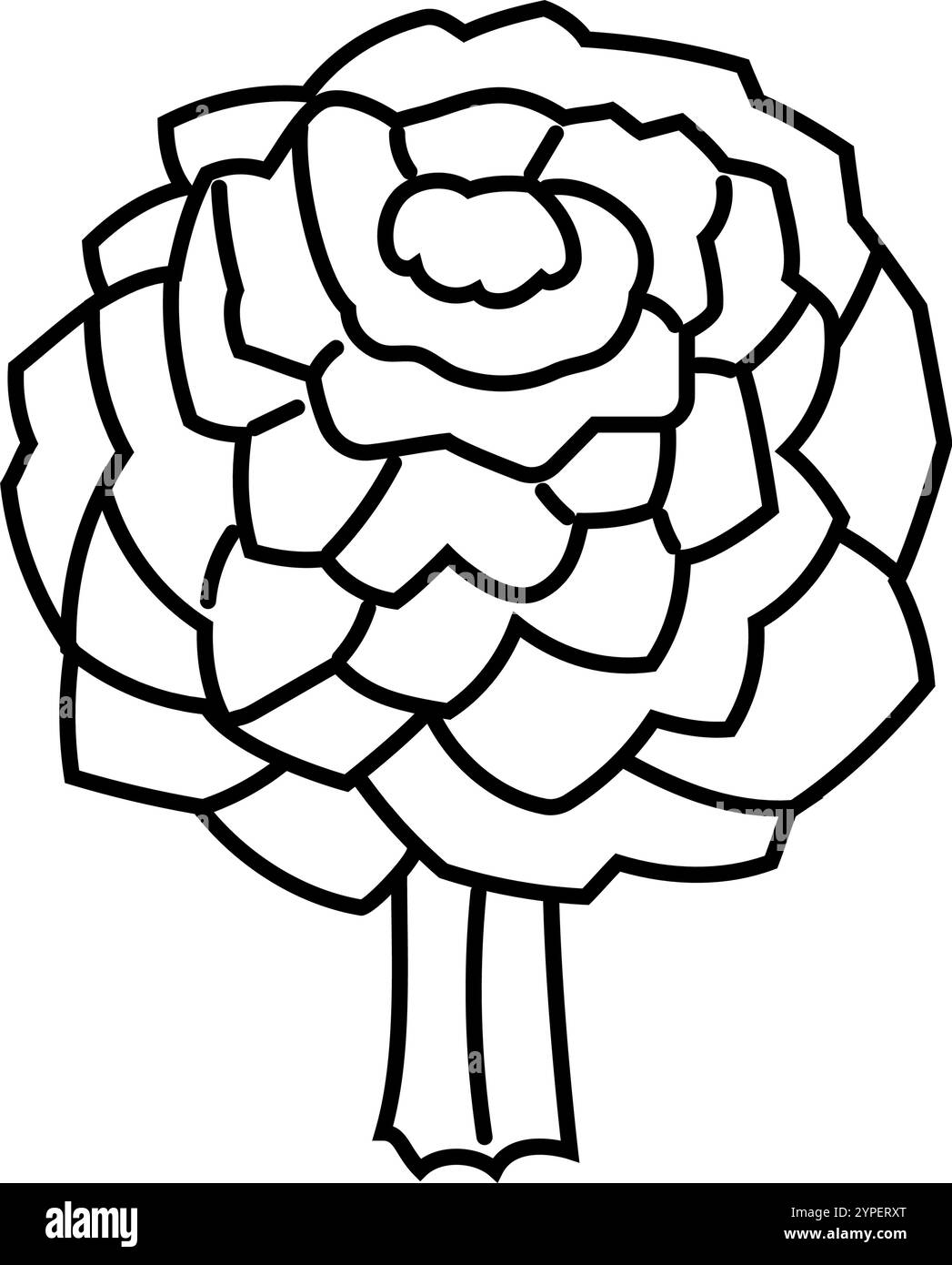composite bouquet flower line icon vector illustration Stock Vector ...