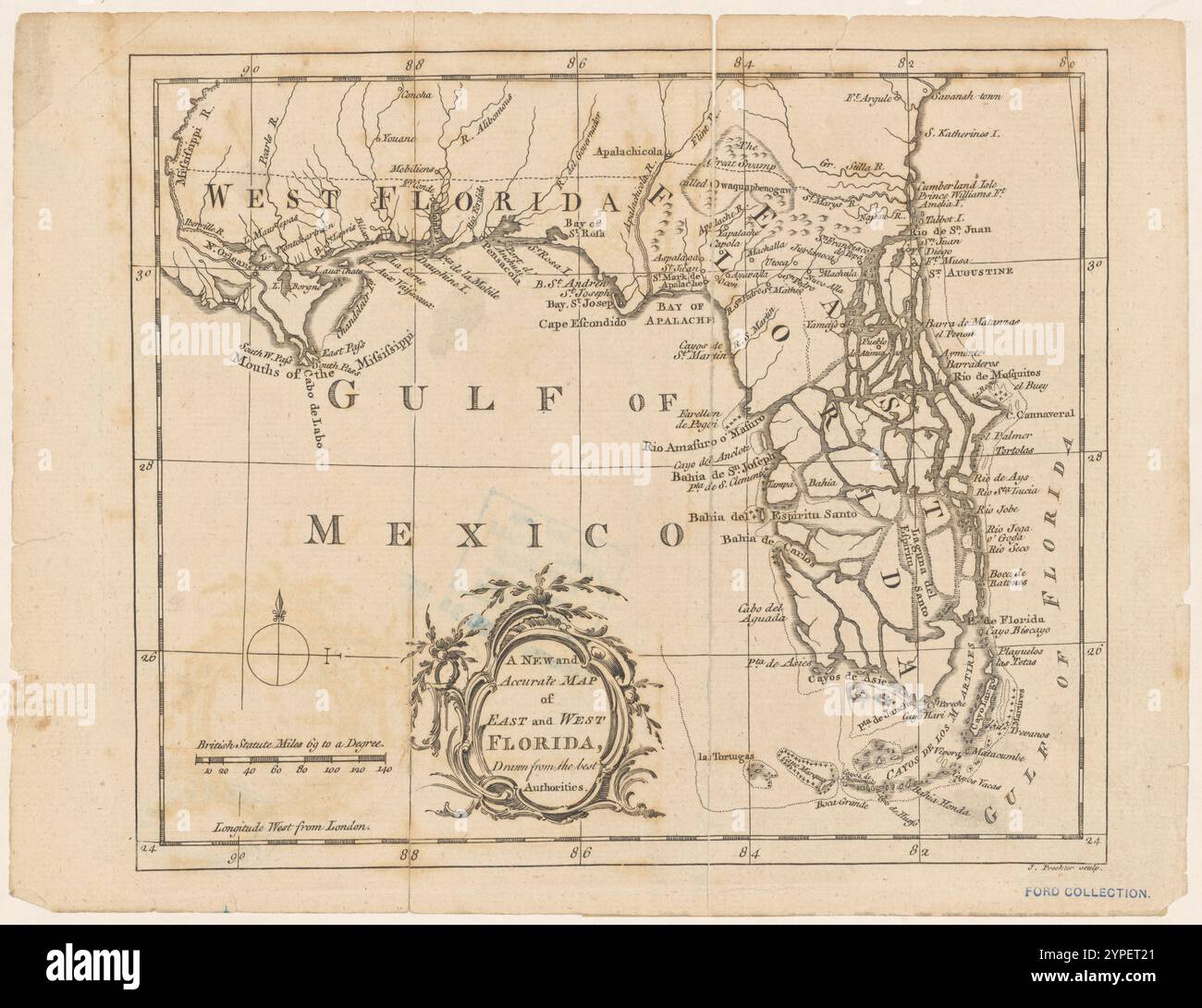 A new and accurate map of east and west Florida: drawn from the best ...