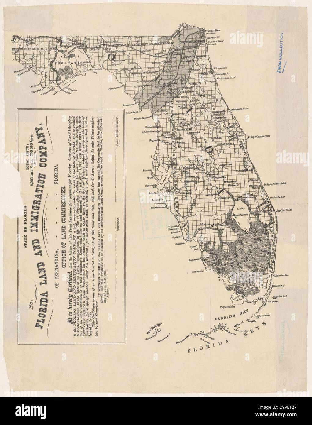 Florida railroad map hi-res stock photography and images - Alamy