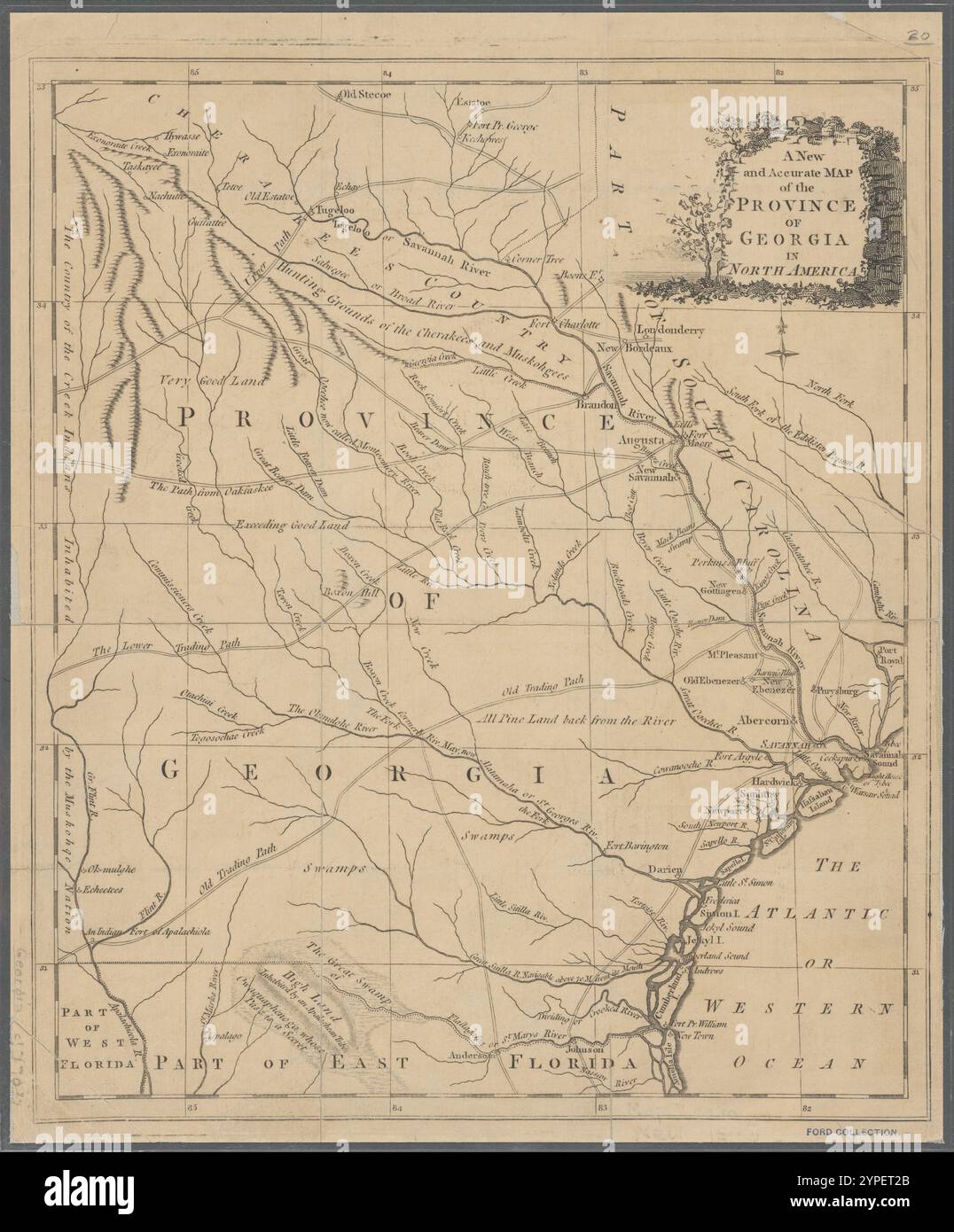A new and accurate map of the province of Georgia in North America 1779 ...