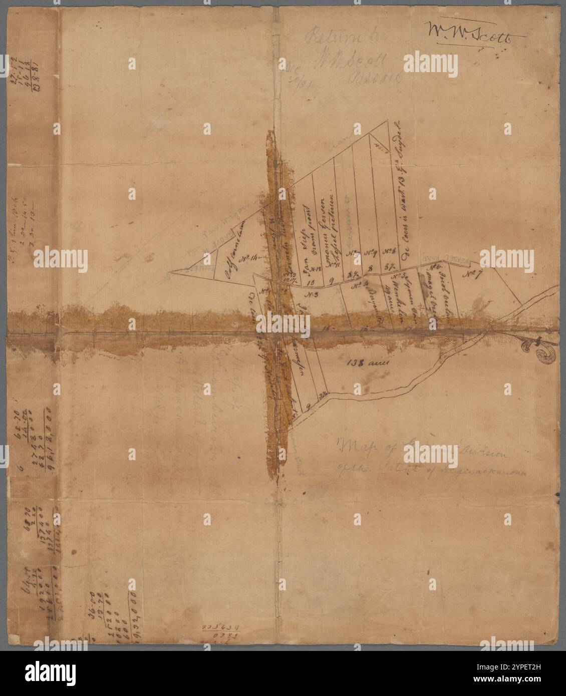 Map of Gotham Division of the patent of Acquackanonk, 1684 1684 by Kirk ...
