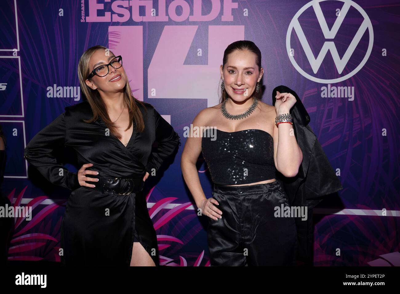 Mexico City, Mexico. 28th Nov, 2024. Gaby Carrillo and Kaira Cobos ...