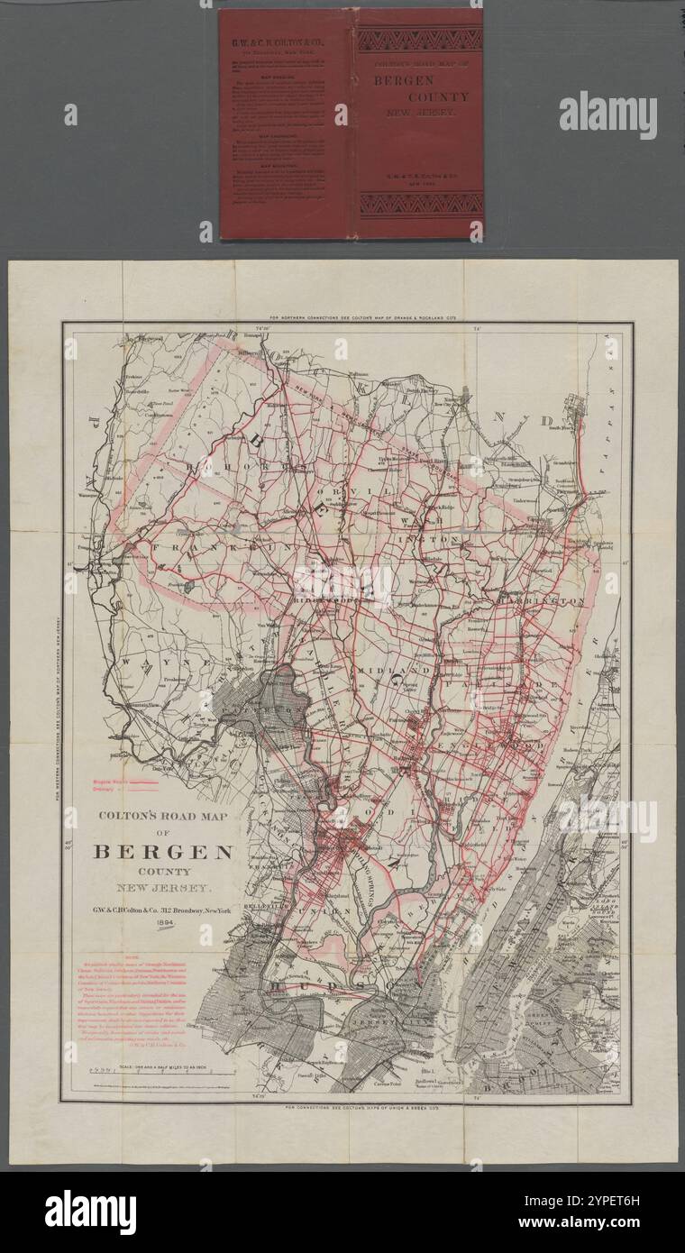 Bergen county map hi-res stock photography and images - Alamy