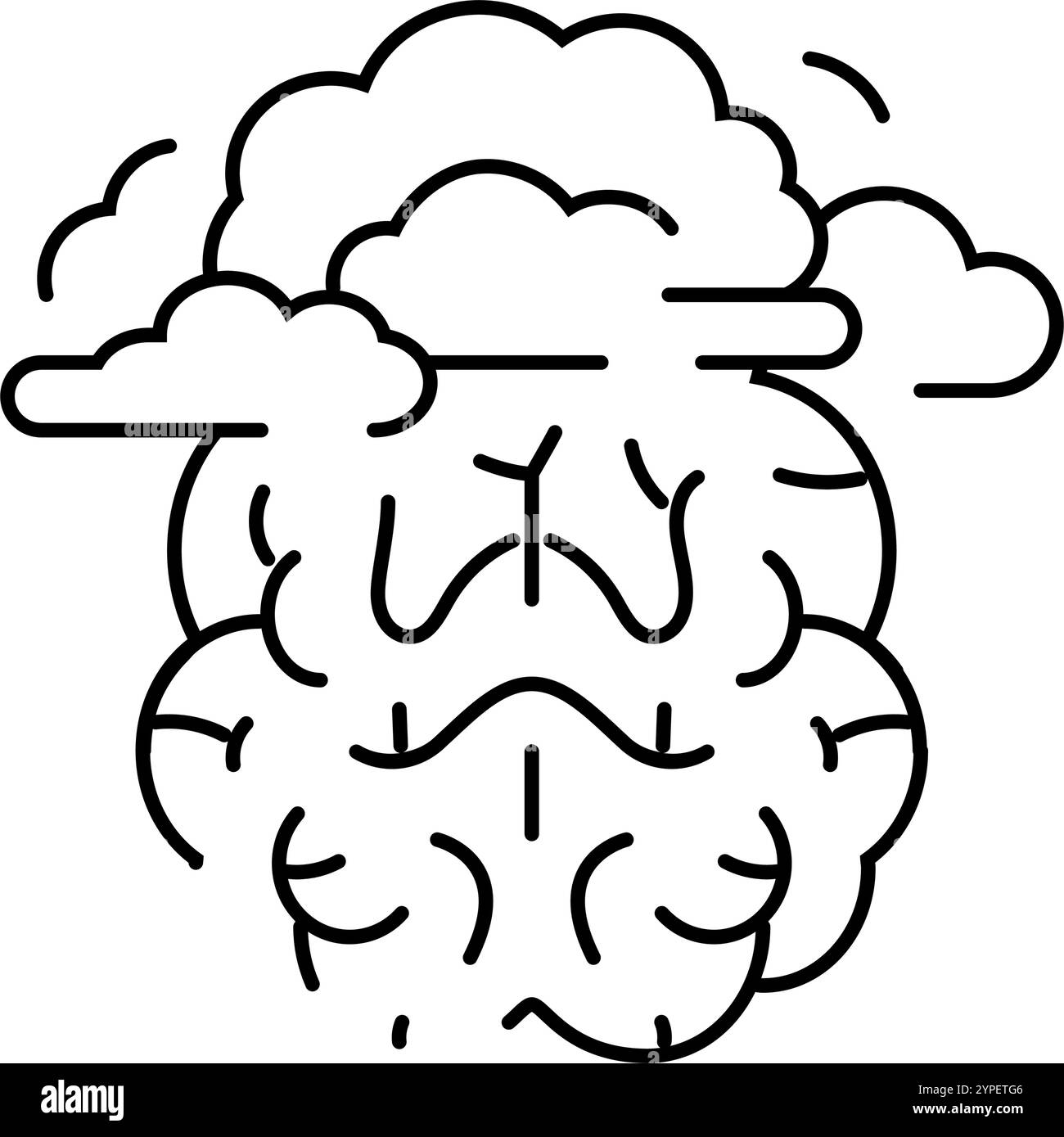 checklist brainstorm line icon vector illustration Stock Vector Image ...