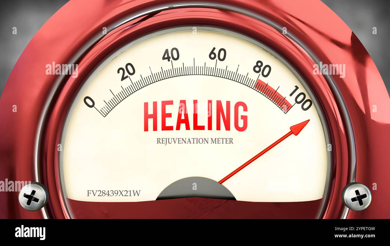 Healing and Rejuvenation Meter that is hitting a full scale, showing a ...