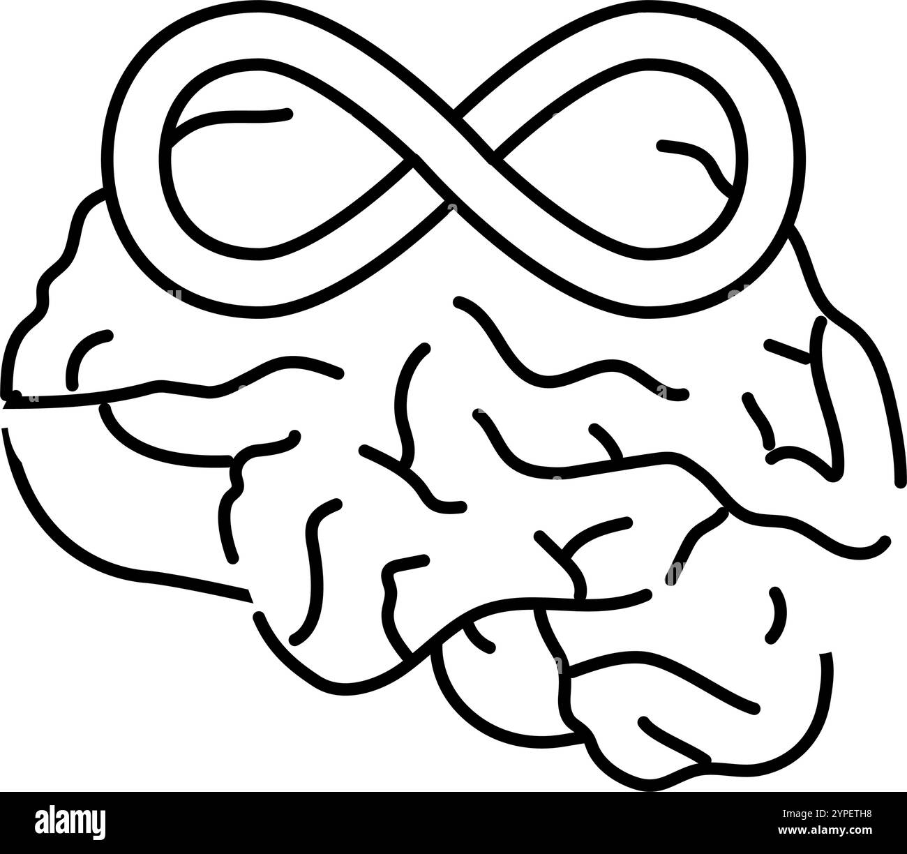 Infinity symbol brain Black and White Stock Photos & Images - Alamy