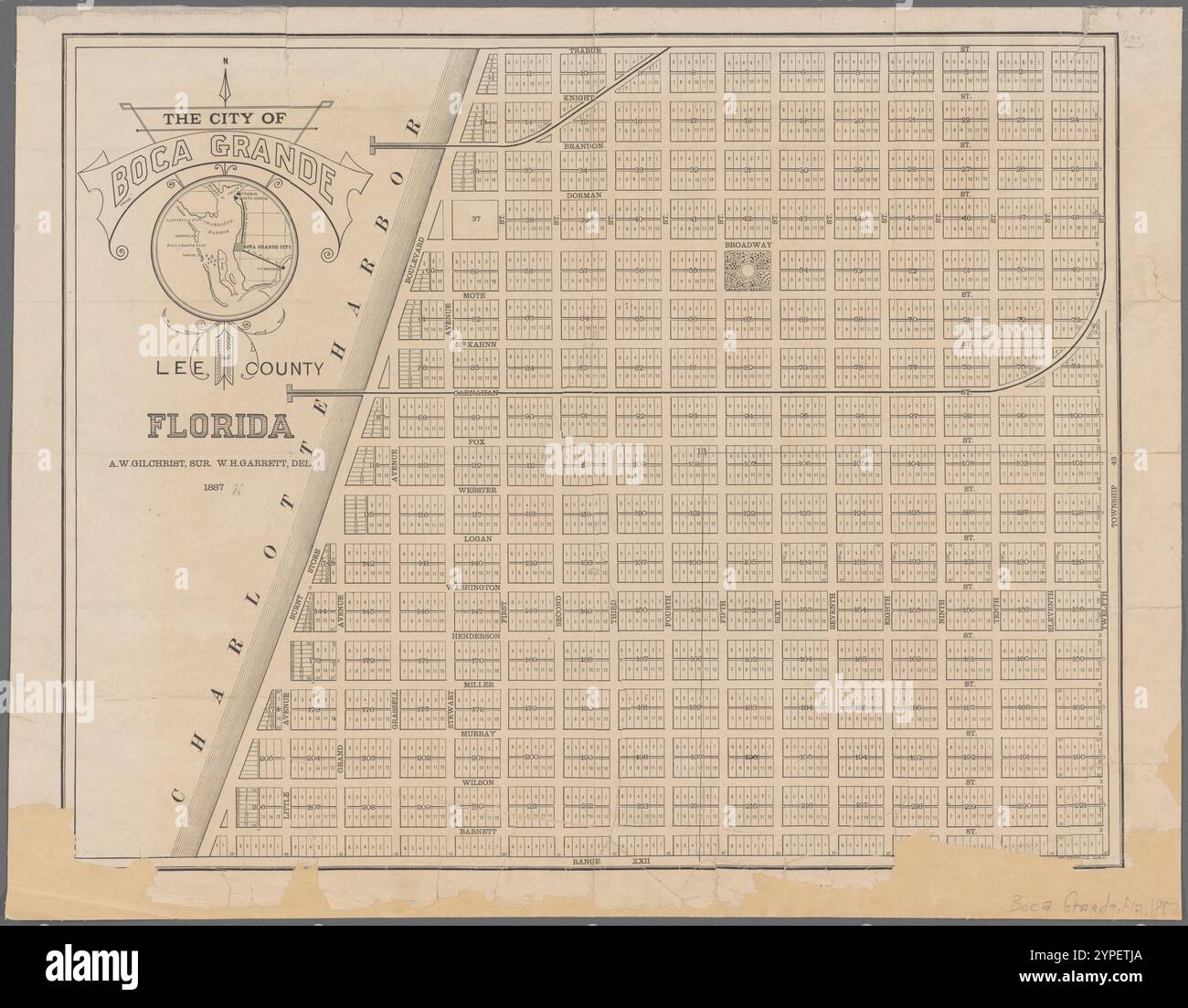 Lee florida map hi-res stock photography and images - Alamy