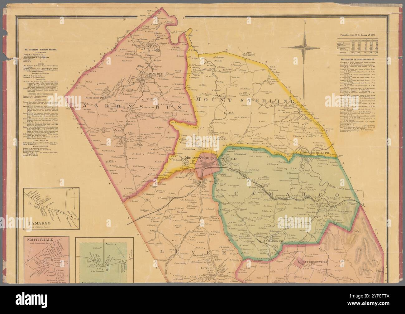 Map of Montgomery County, Kentucky : from new and actual surveys 1879 by Beers, D. G. (Daniel G ...