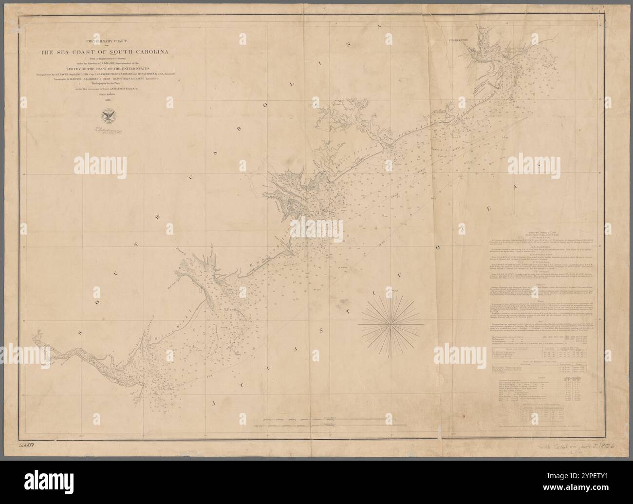 Preliminary chart of the sea coast of South Carolina 1856 by Bache, A ...