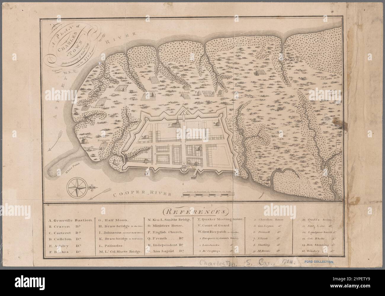 Charles town map south carolina hi-res stock photography and images - Alamy