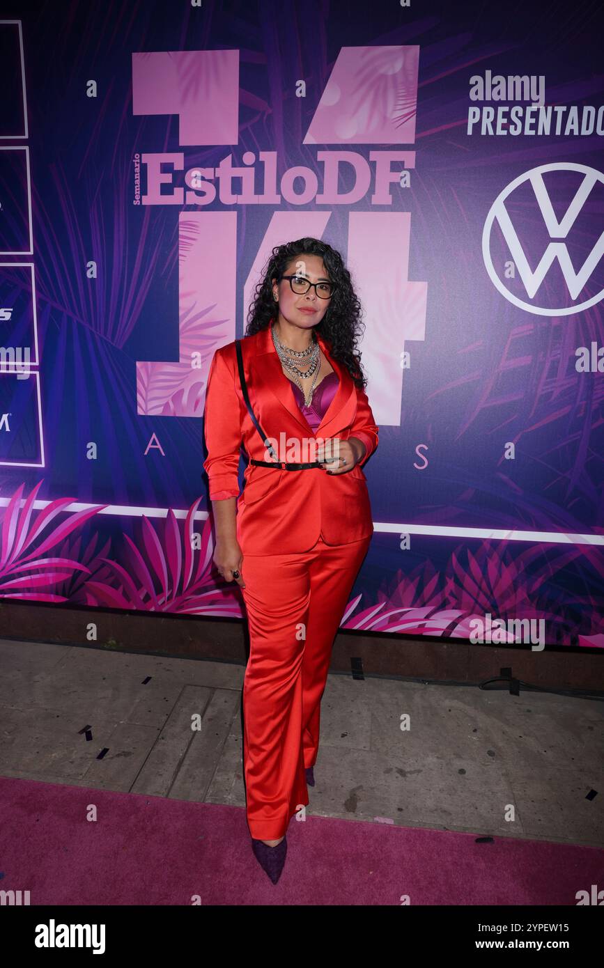 Mexico City, Mexico. 28th Nov, 2024. Larisa Cardenas attends the pink ...