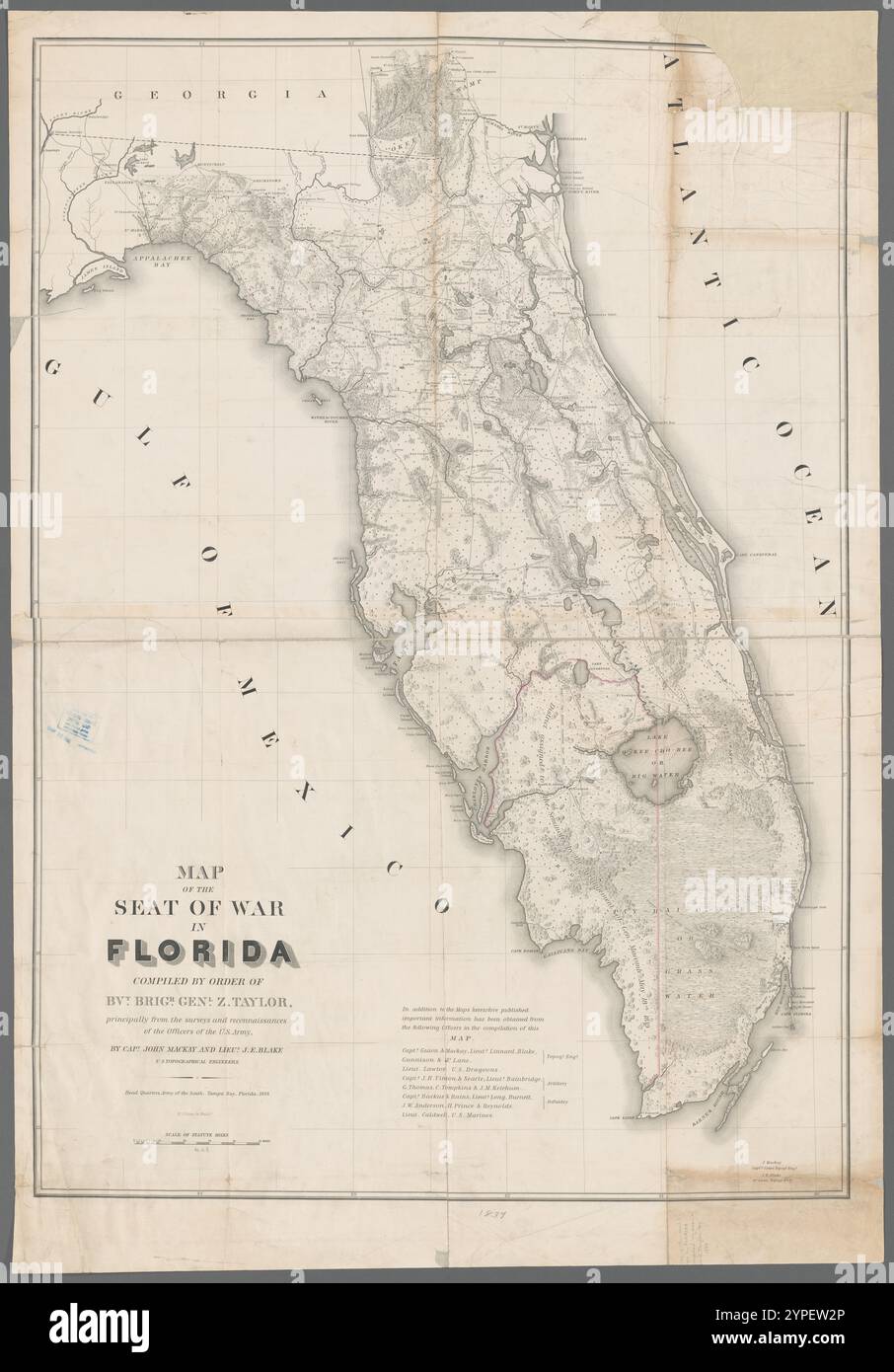Map of the seat of war in Florida: compiled by order of Bvt. Brigr ...